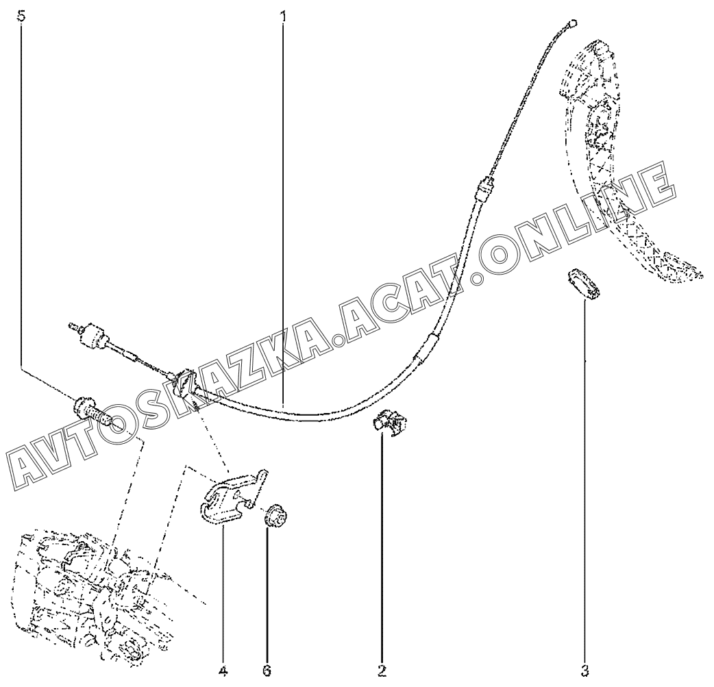 Трос привода сцепления (K7M) ВАЗ Largus купить в Калуге, цена ...