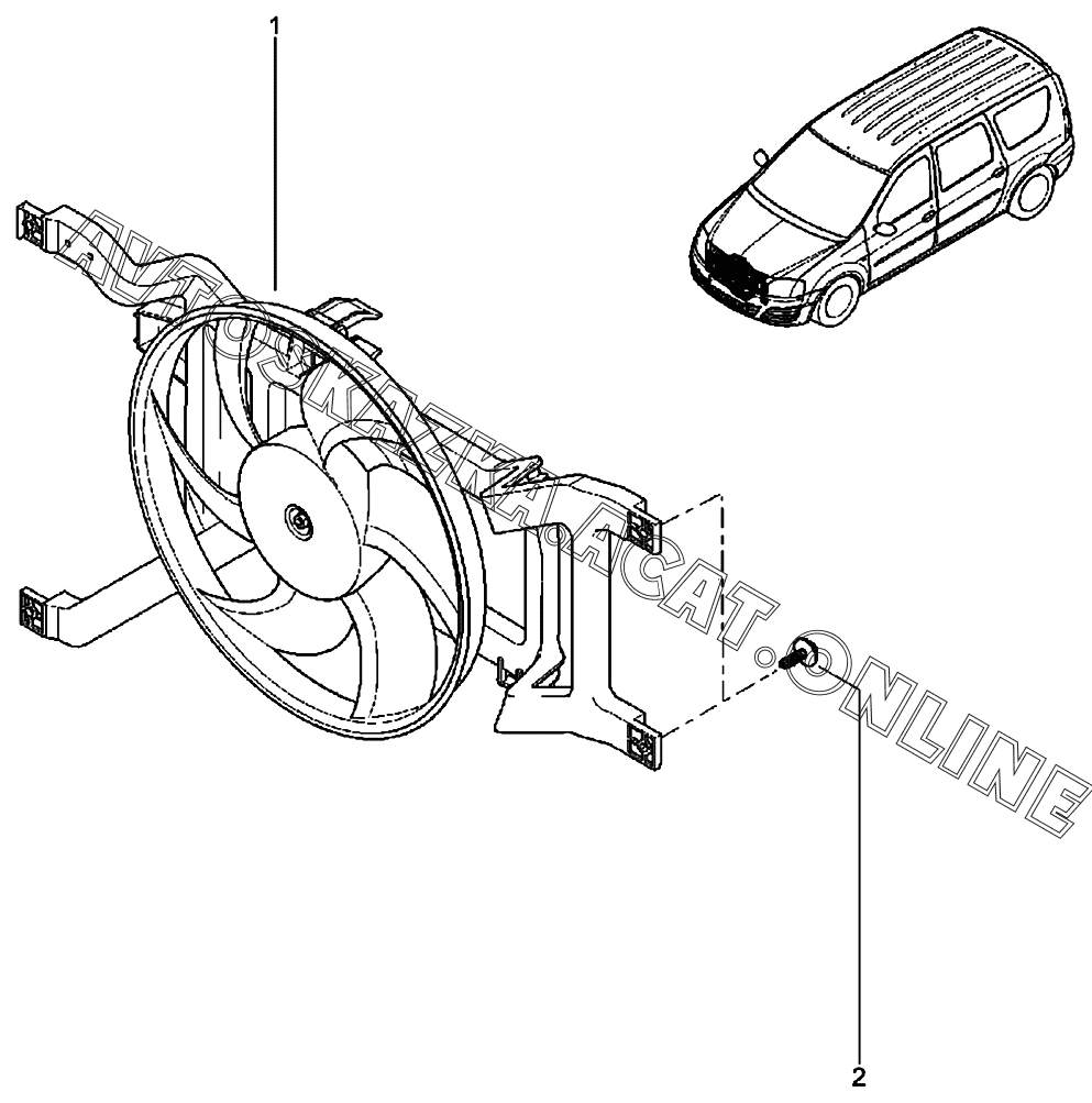 Электровентилятор ВАЗ Largus купить в Калуге, цена, - интернет-магазин ...