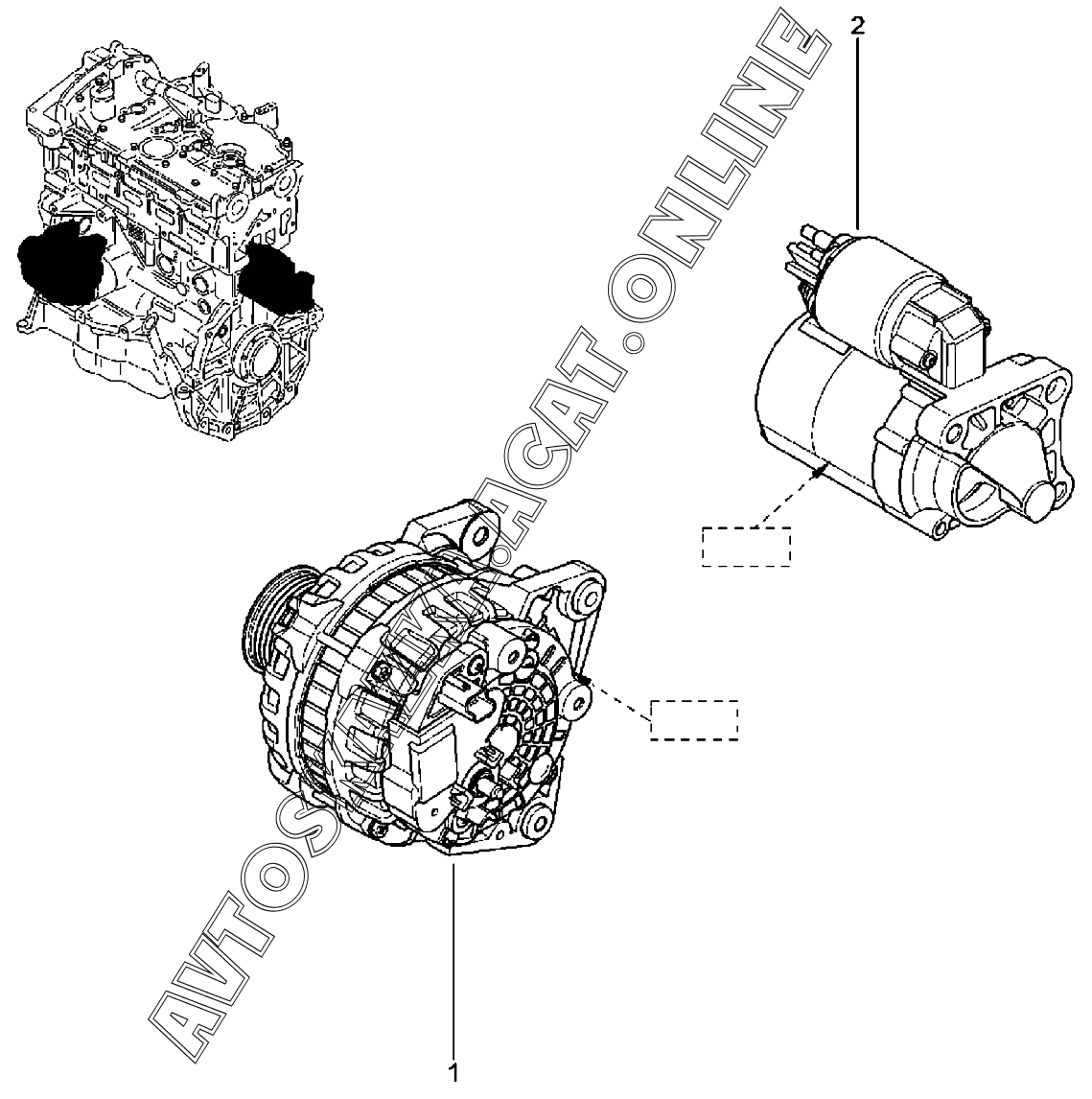 Генератор, стартер (K4M,K7M) ВАЗ Largus (Lada Largus (хэтчбек ...